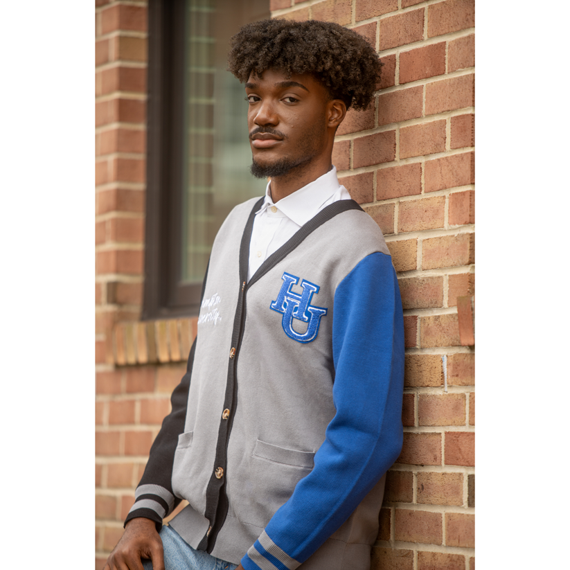 Hampton University™ Varsity Cardigan Sweater – Black & Scholared