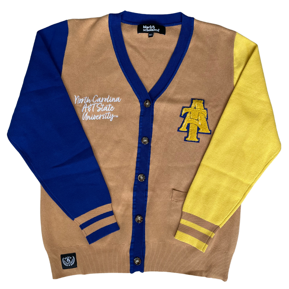 North Carolina A&T State University™ Varsity Cardigan Sweater – Black ...