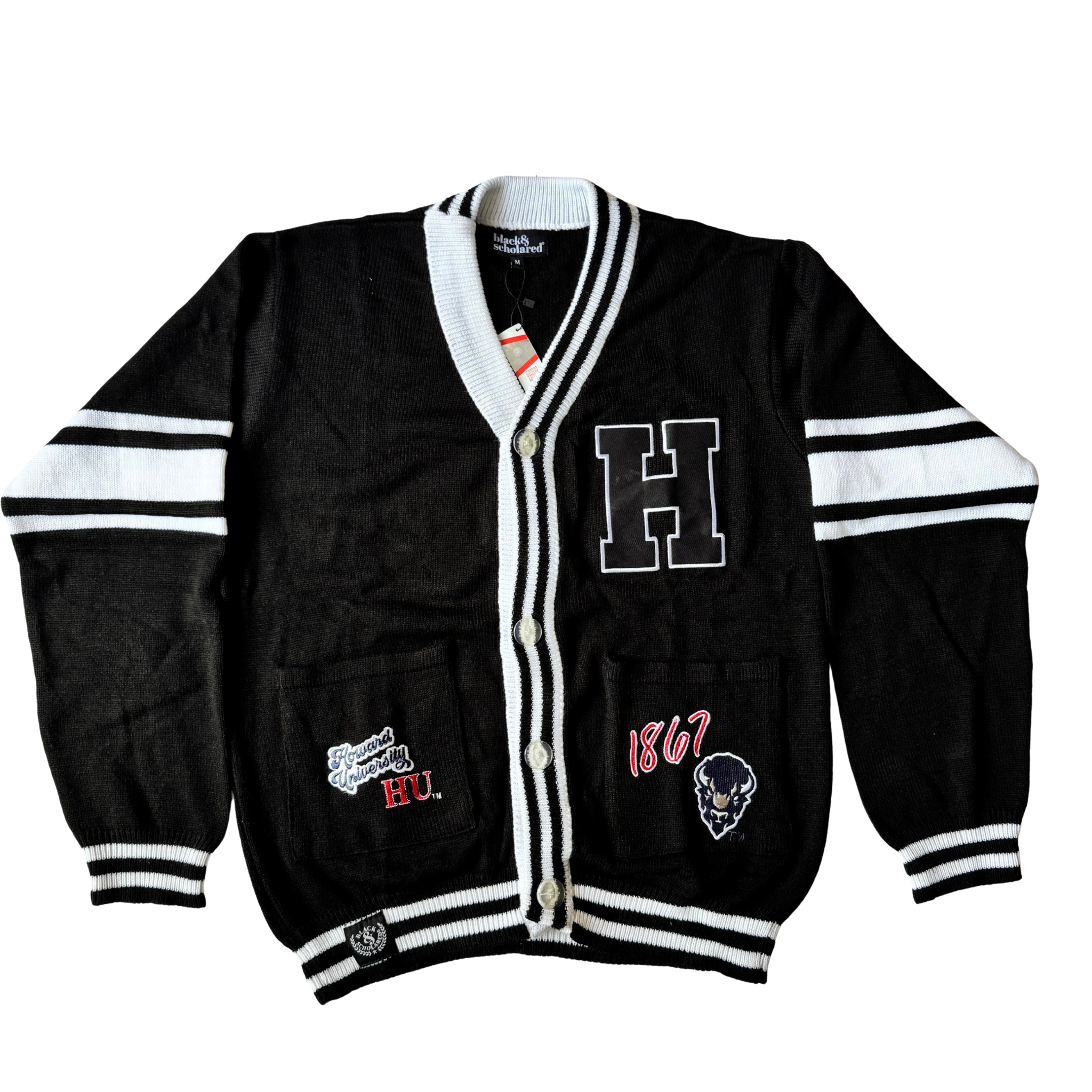 Howard University™ School Spirit Cardigan (Black) – Black & Scholared